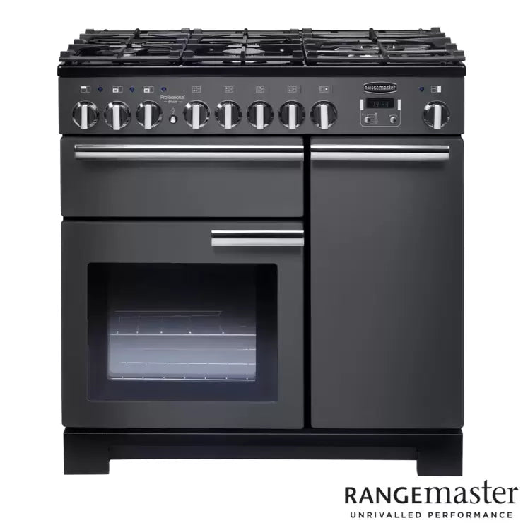 Rangemaster PDL90DFFSL/C Dual Fuel Range Cooker, A Rated in Slate – Signature Retail Stores