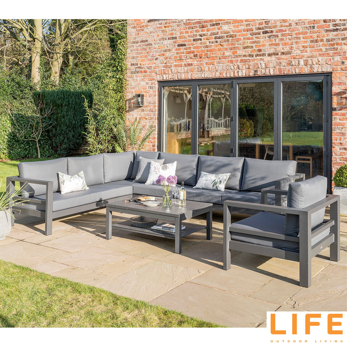 LIFE Outdoor Living Lava 6 Piece Corner Seating Set – Signature Retail ...