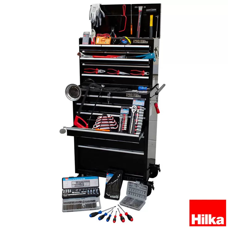 Hilka 305 Piece Tool Kit with Heavy Duty 15-Drawer Tool Chest ...
