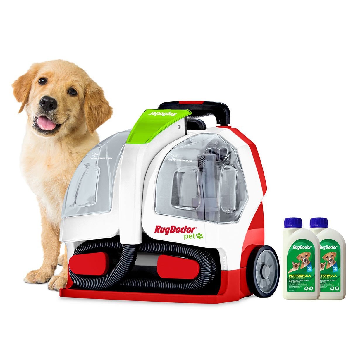 Rug Doctor Pet Portable Spot Cleaner with 2 x 500ml Pet Formula Cleane ...